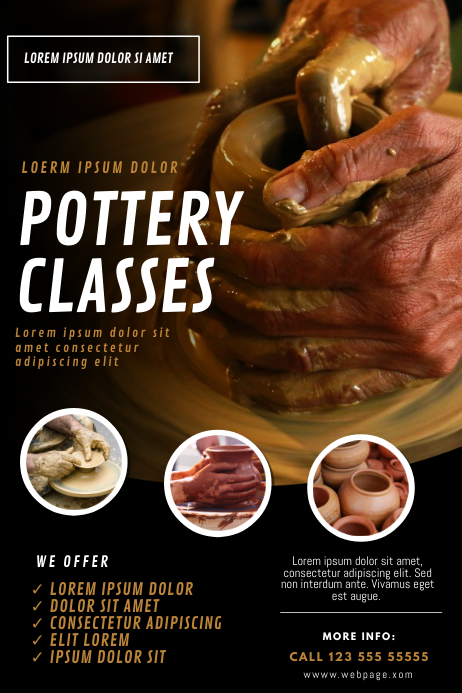 pottery classes Flyer design template | PosterMyWall