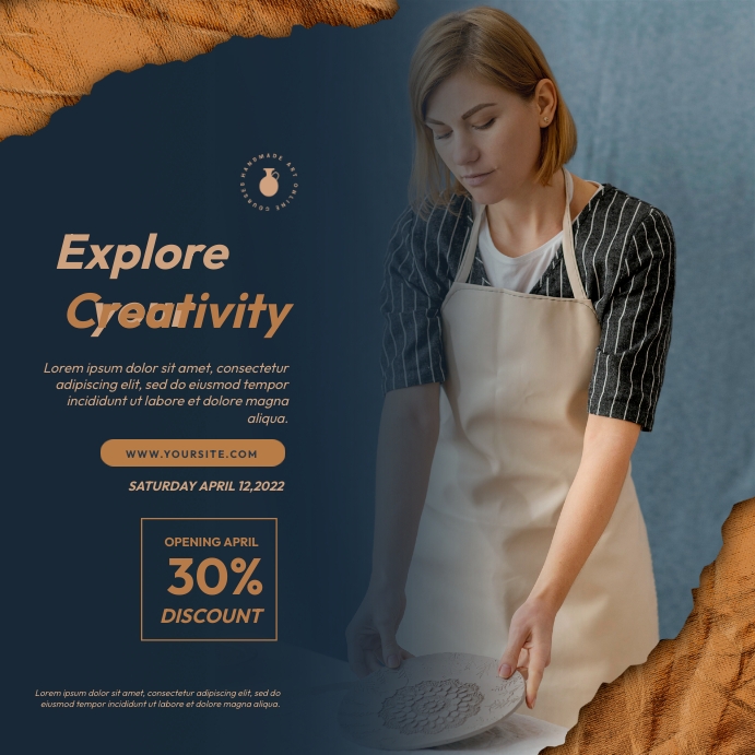 Pottery Workshop Ads Template | PosterMyWall