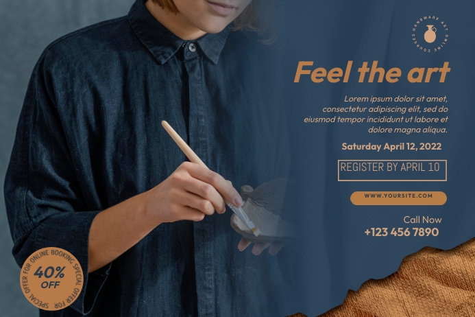 Pottery Workshop Class Poster Ads Template | PosterMyWall