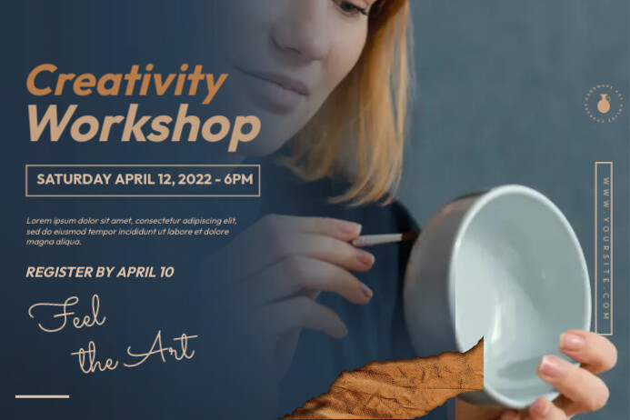 Pottery Workshop Poster Ads Template | PosterMyWall