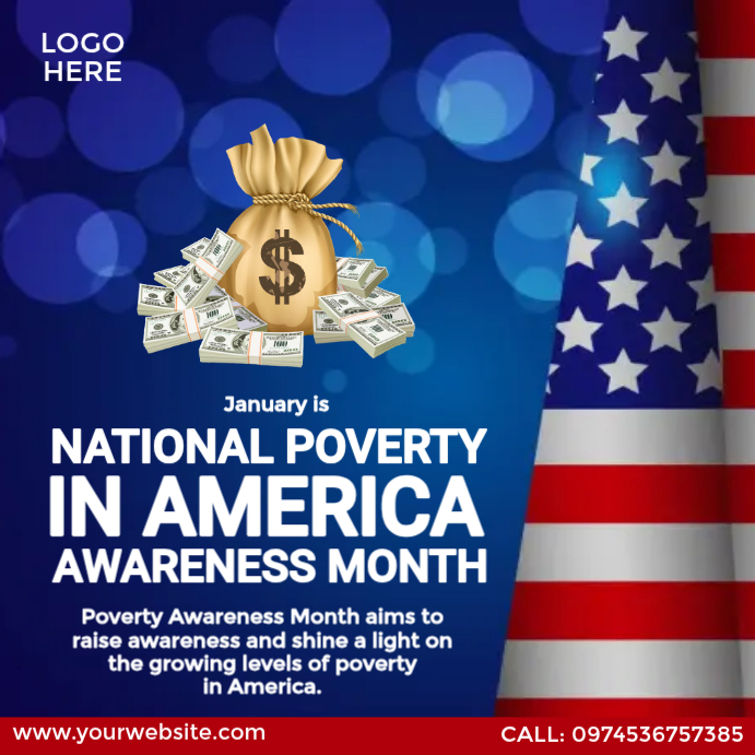 Plantilla de Poverty in America Awareness Month | PosterMyWall