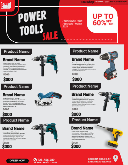 Powe Tools Sale Template | PosterMyWall