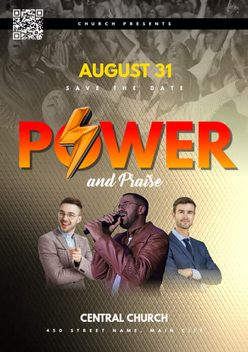 Power and praise A4 Template | PosterMyWall