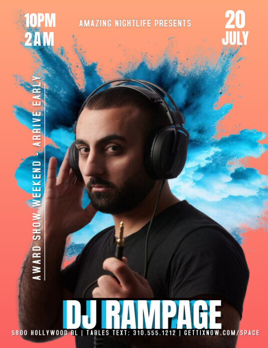 Power Contrast DJ Flyer Template | PosterMyWall