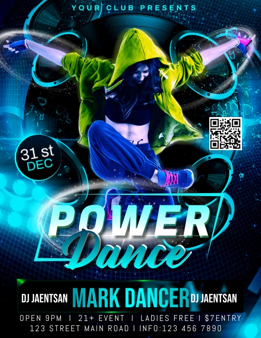 Power Dance Flyer Template | PosterMyWall
