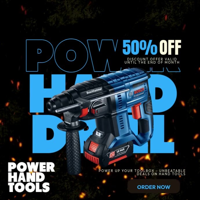 Copy of Power Hand Tools Ads | PosterMyWall