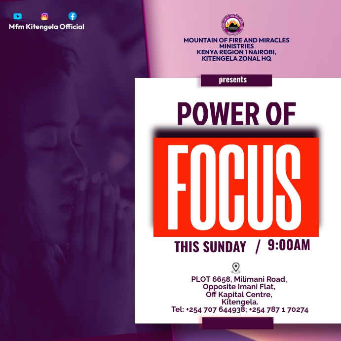 Copy of power of focus | PosterMyWall