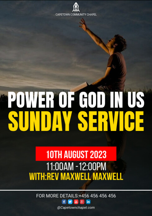 Copy of Power Of God In Us Church Sunday Service A3 | PosterMyWall
