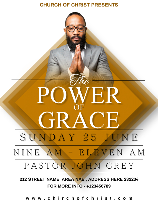 Power of grace church service Template | PosterMyWall
