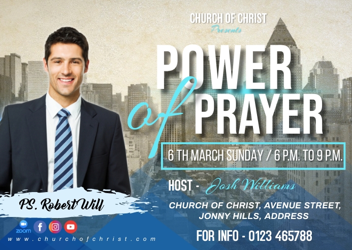 Plantilla de Poder de la Oración | PosterMyWall