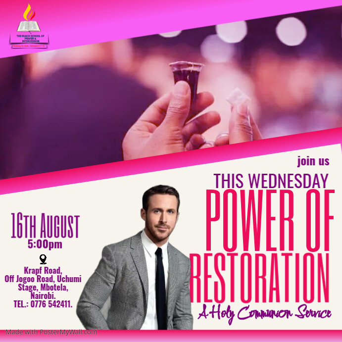 power of restoration communion Template | PosterMyWall