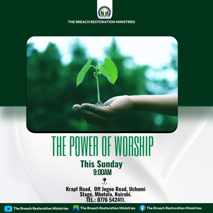 power of worship sunday Template | PosterMyWall