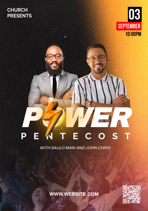 Power Pentecost template poster | PosterMyWall