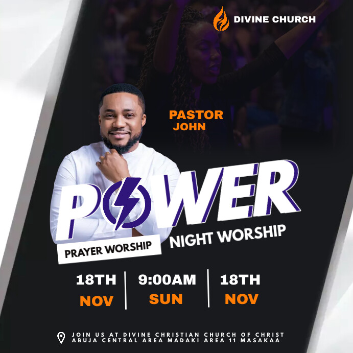 Plantilla de power praise worship flyer | PosterMyWall