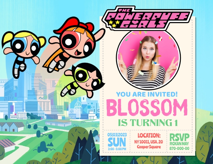 Power Puff Girls Template | PosterMyWall