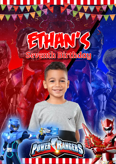 Power Rangers Flyers Template | PosterMyWall