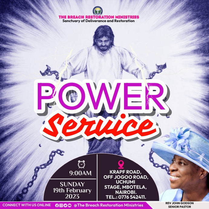 power service sunday Template | PosterMyWall