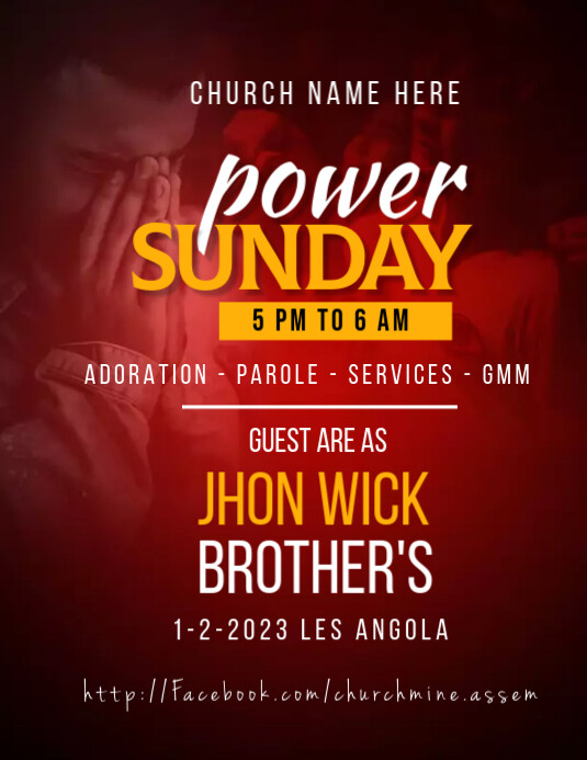 Plantilla de Power Sunday church flyer | PosterMyWall
