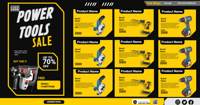Power Tools Flyer Template | PosterMyWall