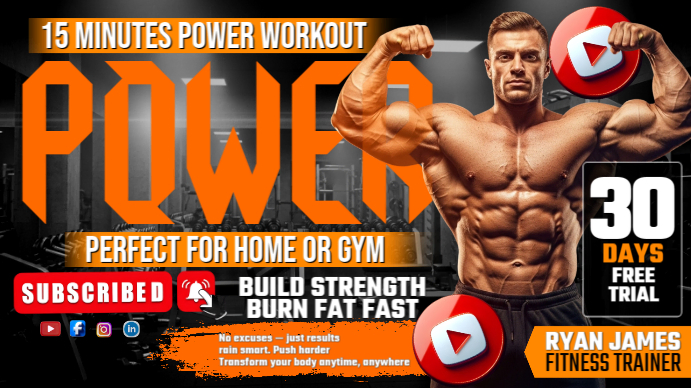 Power Up Your Fitness Journey Template | PosterMyWall