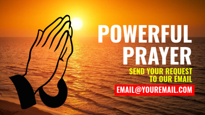 Copy of Powerful prayer youtube thumbnail | PosterMyWall