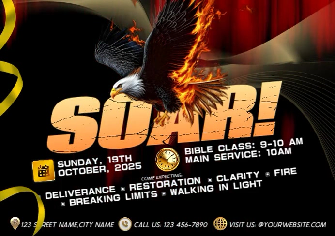 Powerful Revival Soar Event Poster Template | PosterMyWall
