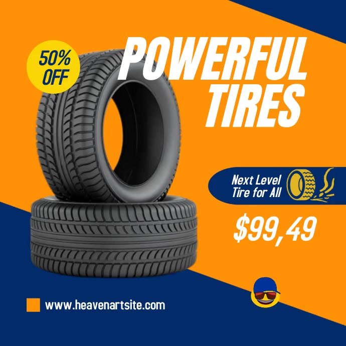 Powerful Tires Instagram Post Template | PosterMyWall