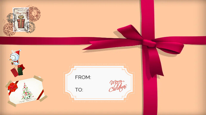 Powerpoint Christmas Gift Package Template | PosterMyWall