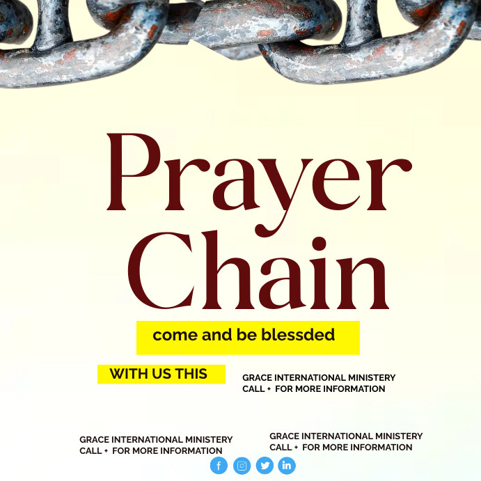 Copy of praer chain | PosterMyWall