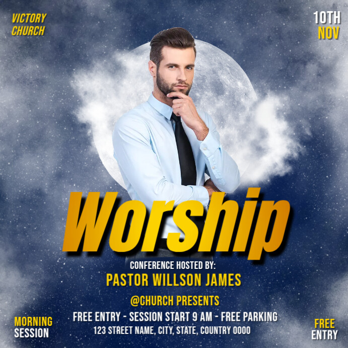Praise & Worship Ads Template | PosterMyWall