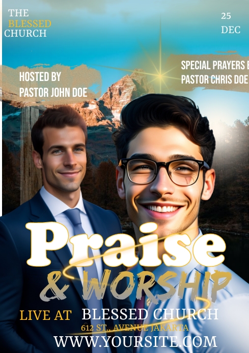 Praise & Worship Ads Template | PosterMyWall