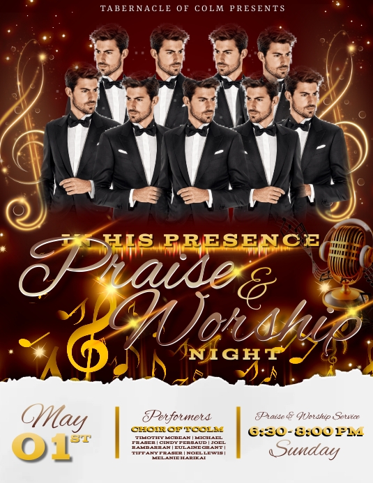 Copy of Praise & Worship Church Concert | PosterMyWall