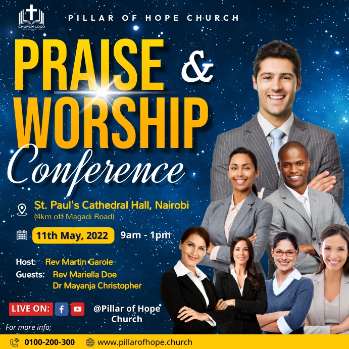 Praise & Worship Conference Template | PosterMyWall