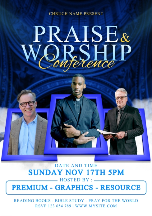 Praise & Worship Conference Template | PosterMyWall