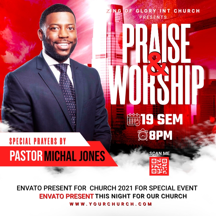 Praise & Worship Conference template | PosterMyWall