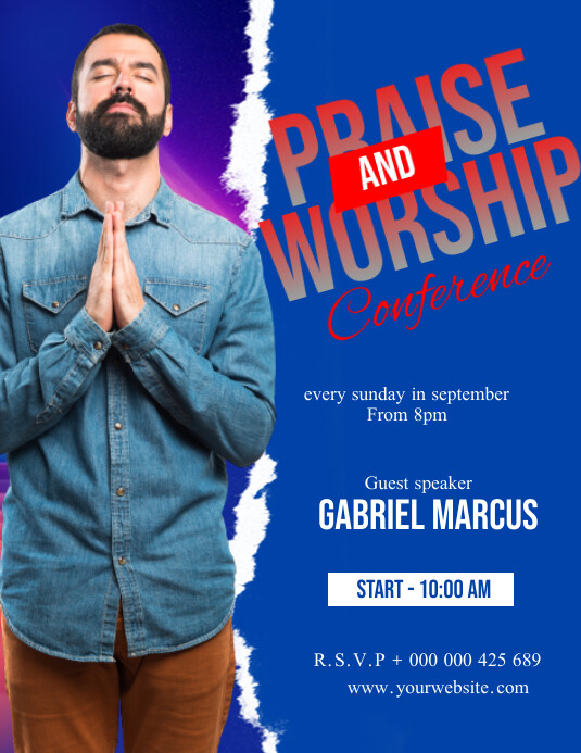 Copy of Praise & Worship | PosterMyWall