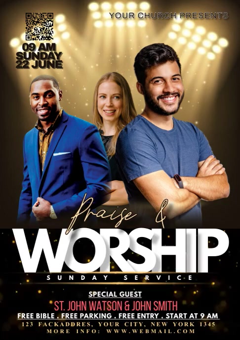 praise & worship Template | PosterMyWall