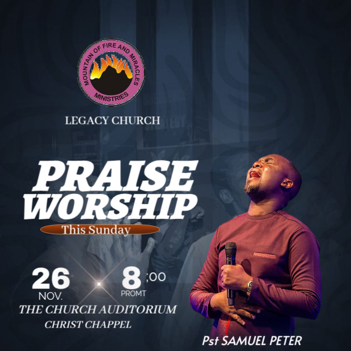 PRAISE & WORSHIP Template | PosterMyWall