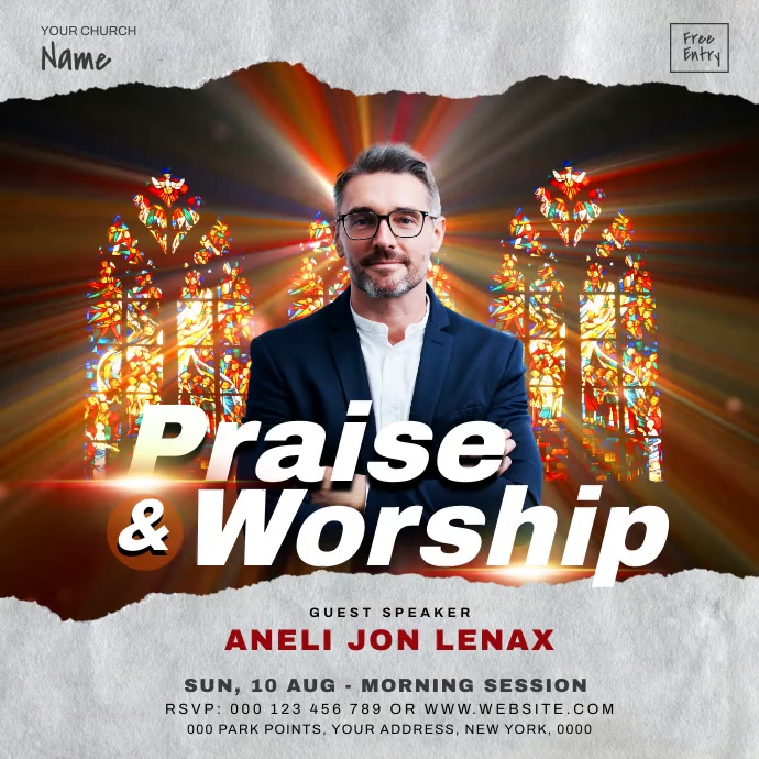 Praise & Worship Flyer Template | PosterMyWall