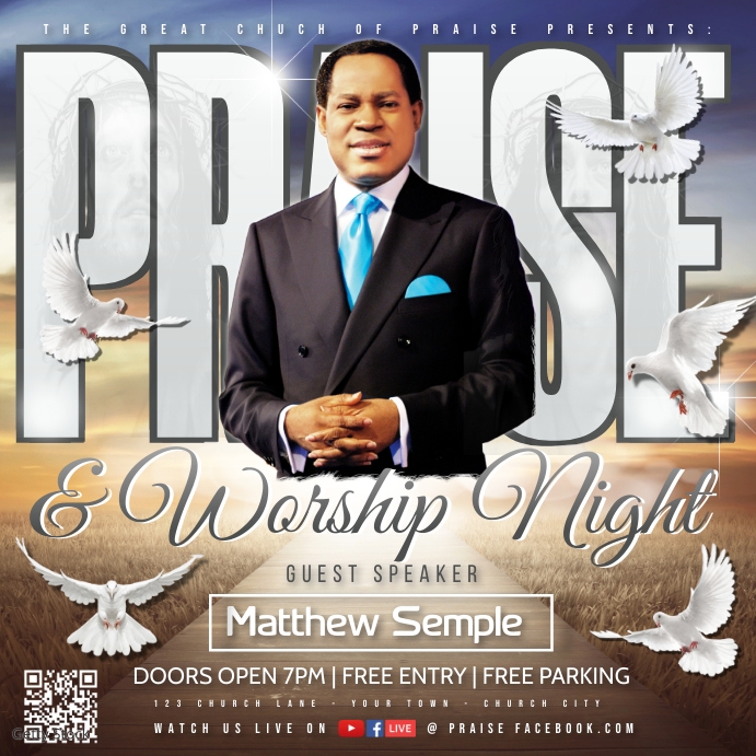Praise & Worship Poster Template | PosterMyWall