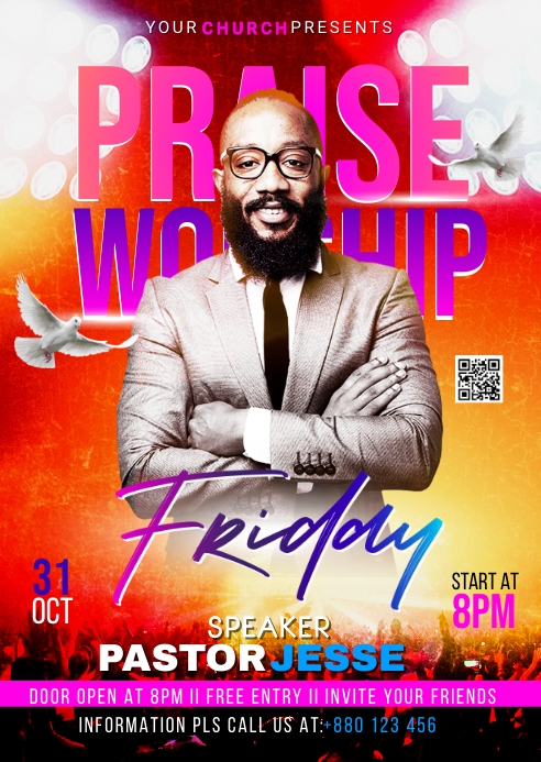 Copy of Praise & Worship template | PosterMyWall