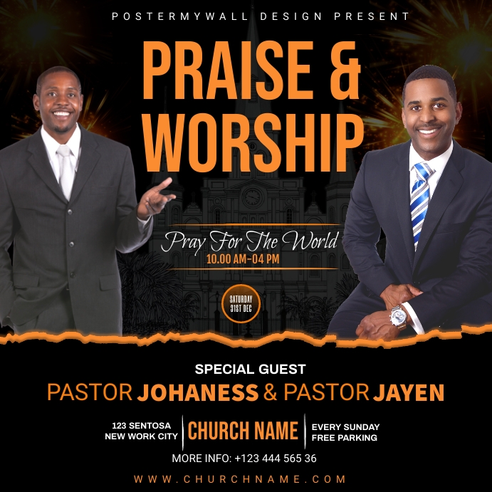 Praise & Worship template | PosterMyWall