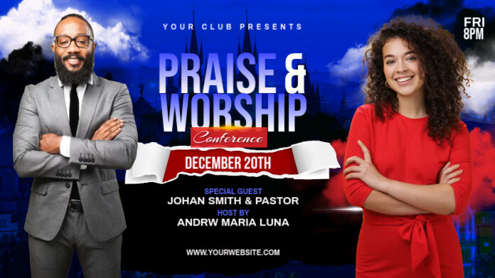 Praise & Worship Twitter post template | PosterMyWall