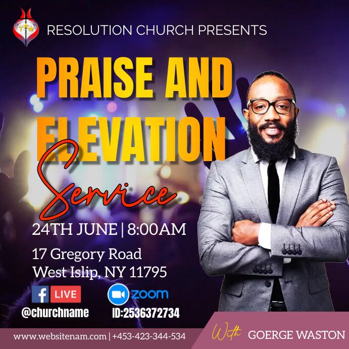 Copy of PRAISE AND ELEVATION POSTER TEMPLATE | PosterMyWall