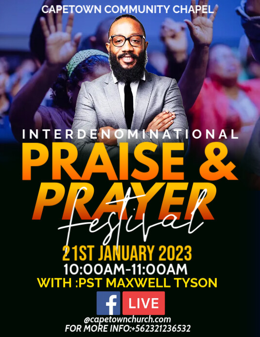 Copy of praise and prayer festival flyer template (3) | PosterMyWall