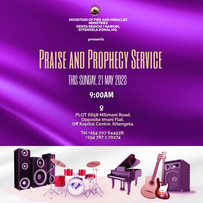 Plantilla de praise and prophecy service | PosterMyWall