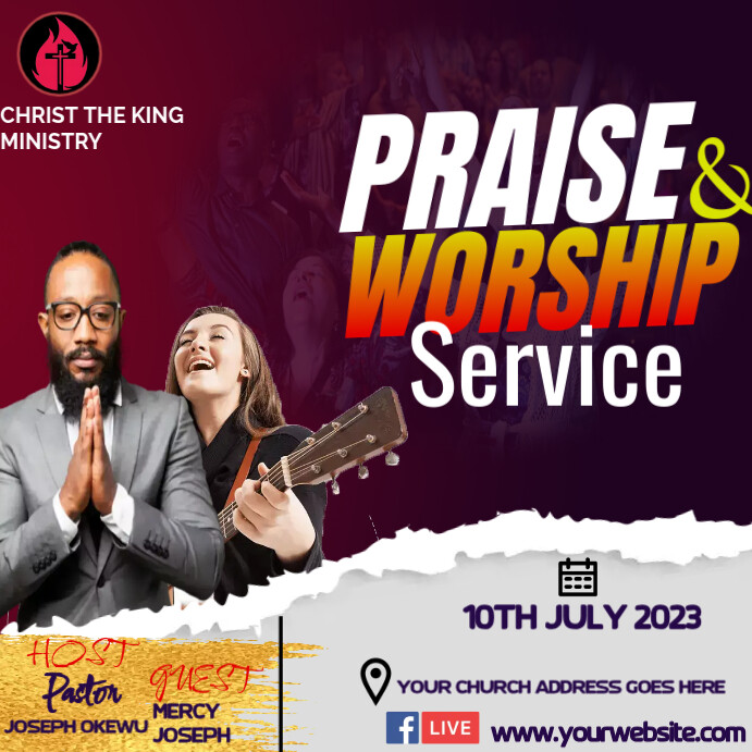 PRAISE AND SERVICE Template | PosterMyWall