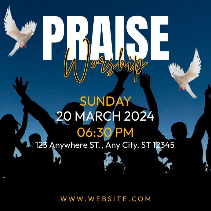 Praise and Worship Ads Template | PosterMyWall