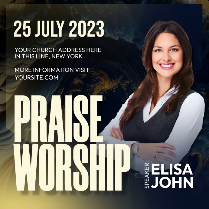 Plantilla de Praise and Worship Ads | PosterMyWall