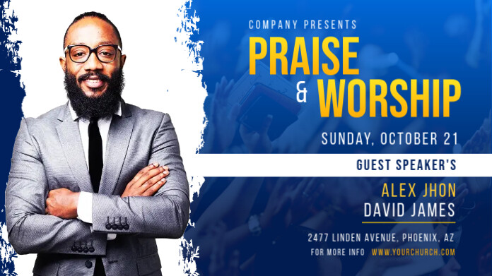 Praise and Worship Banner Template (1) | PosterMyWall